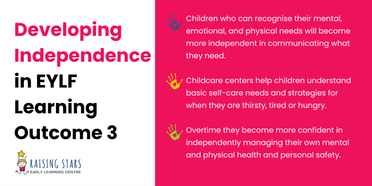 EYLF Learning Outcome 3: Children Have A Strong Sense Of Wellbeing